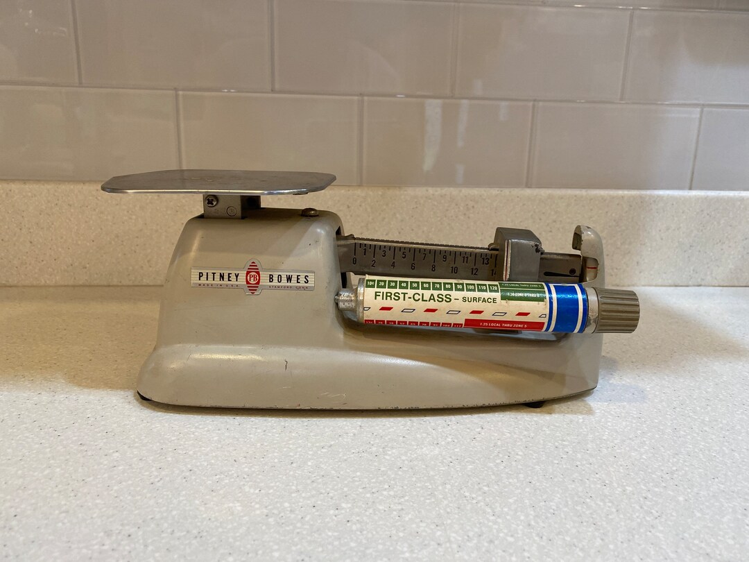 Vintage Pitney Bowes Postage Scales, Office Decor, 1974 Rate ...