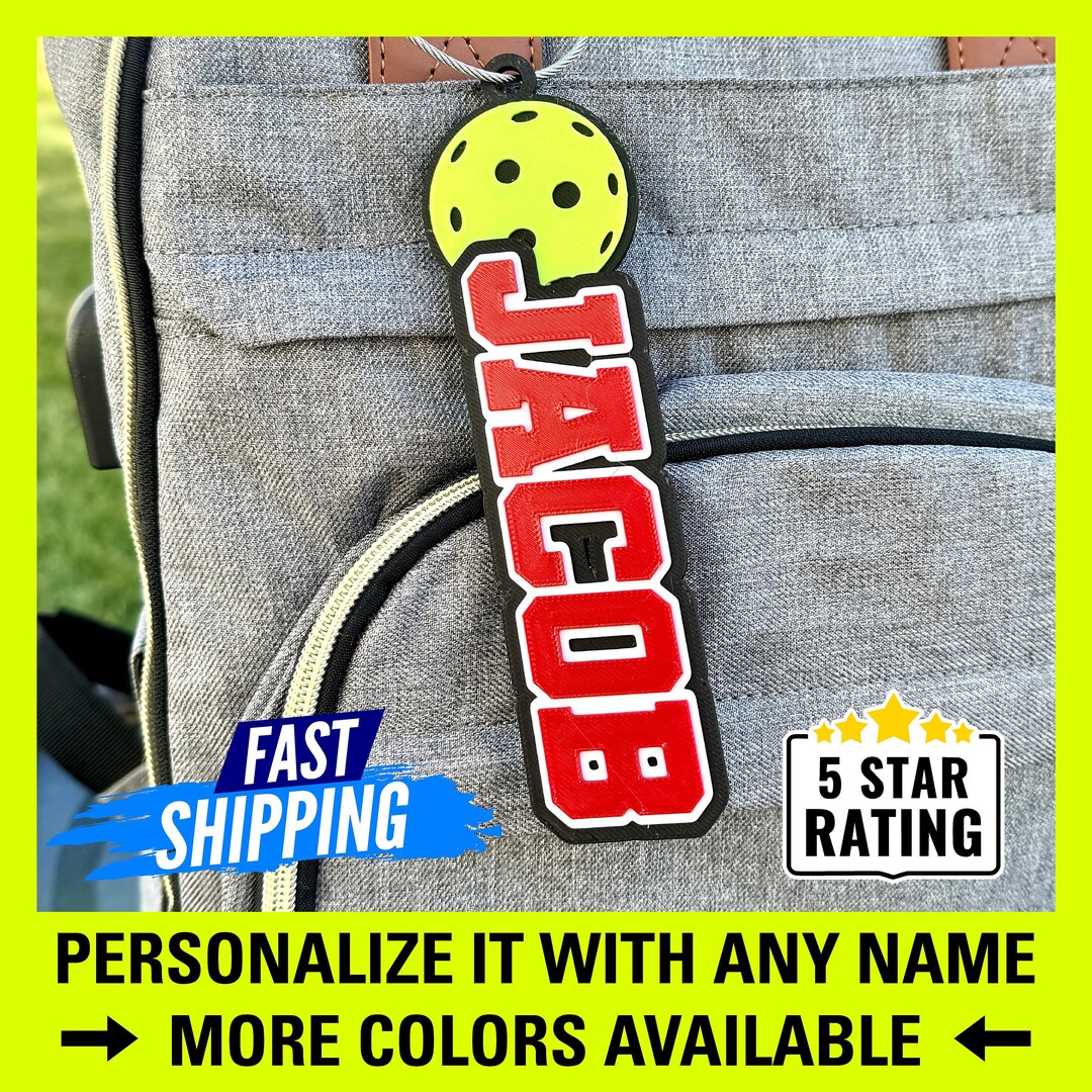 Custom Pickleball Name Tag, Personalized Pickleball Keychain ...