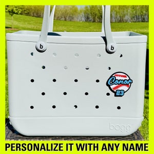 Personalized 3D Baseball Bogg Bag Tag, Custom Baseball Bogg Bag Charm ...