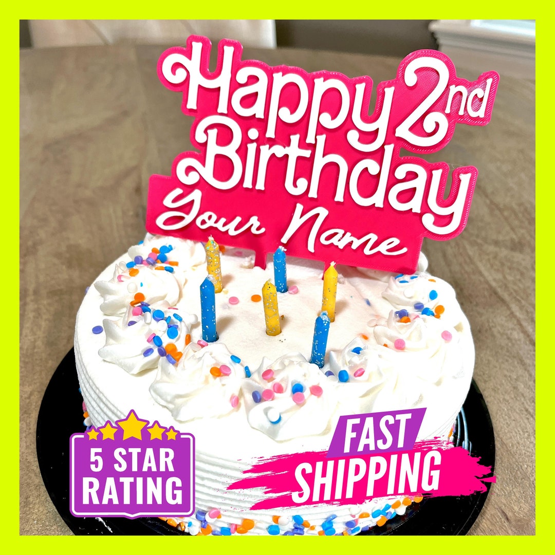 Personalized Doll Topper Kid's Number Birthday Cake - Etsy