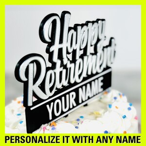 Personalized Retirement Cake Topper, Retirement Party Decor, Last Day ...