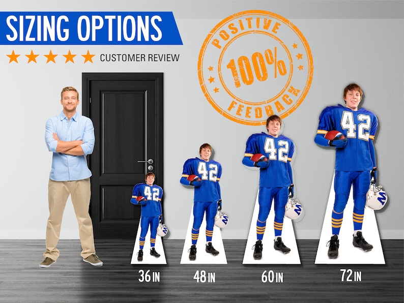 Life Size Custom Cardboard Cutout Football Standee | Etsy