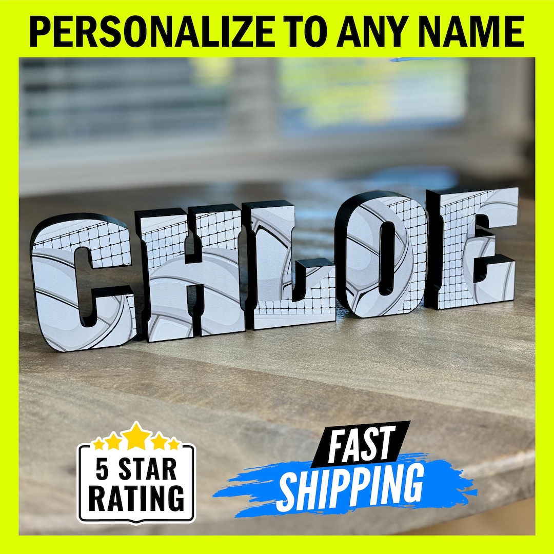 Personalized Volleyball Name Letters, Custom Gift for Players, End of ...