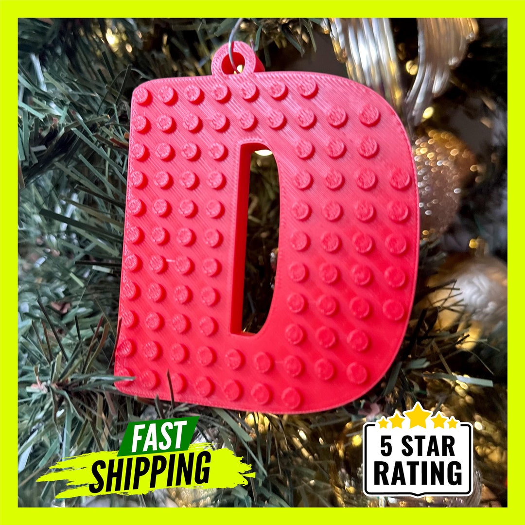 Brick Christmas Ornament, Custom Brick Compatible, Building Brick Style ...