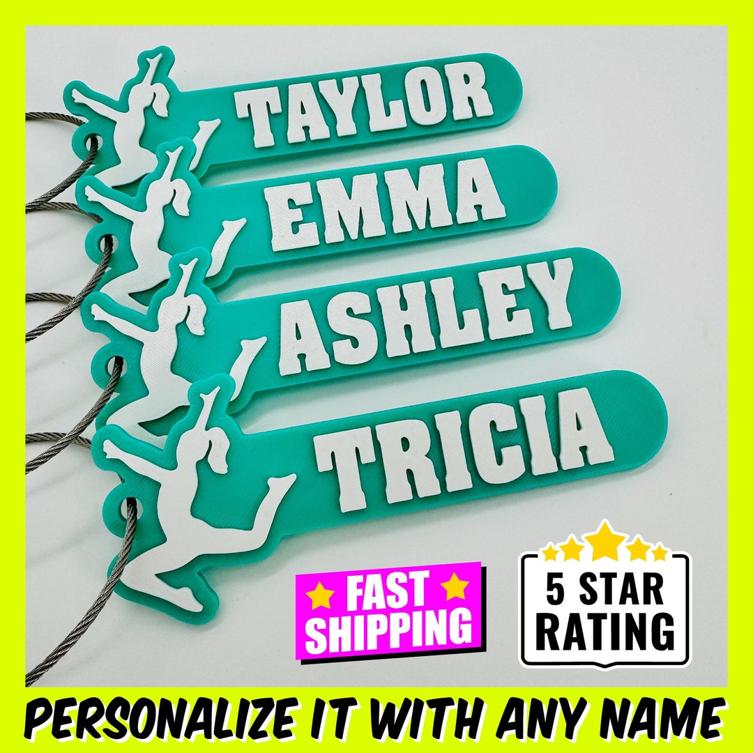 Personalized Dance Name Tag, Custom Dance Bag Tag, Dance Keyring ...