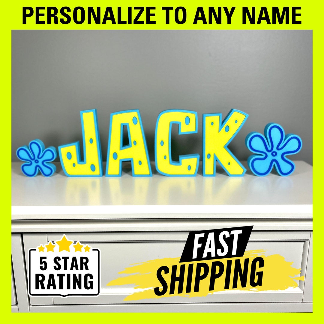 Custom Sponge Letters, Individual Large Sponge Letters, Kids Room ...