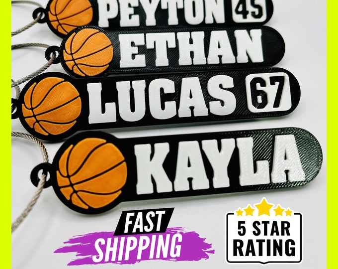 Basketball Bag Tag. Basketballl Luggage Tag. - Etsy