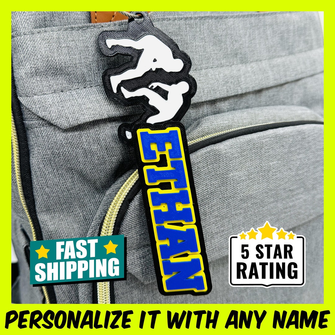 Personalized Wrestling Name Tag, Wrestler Bag Tag Name, Custom Wrestler ...
