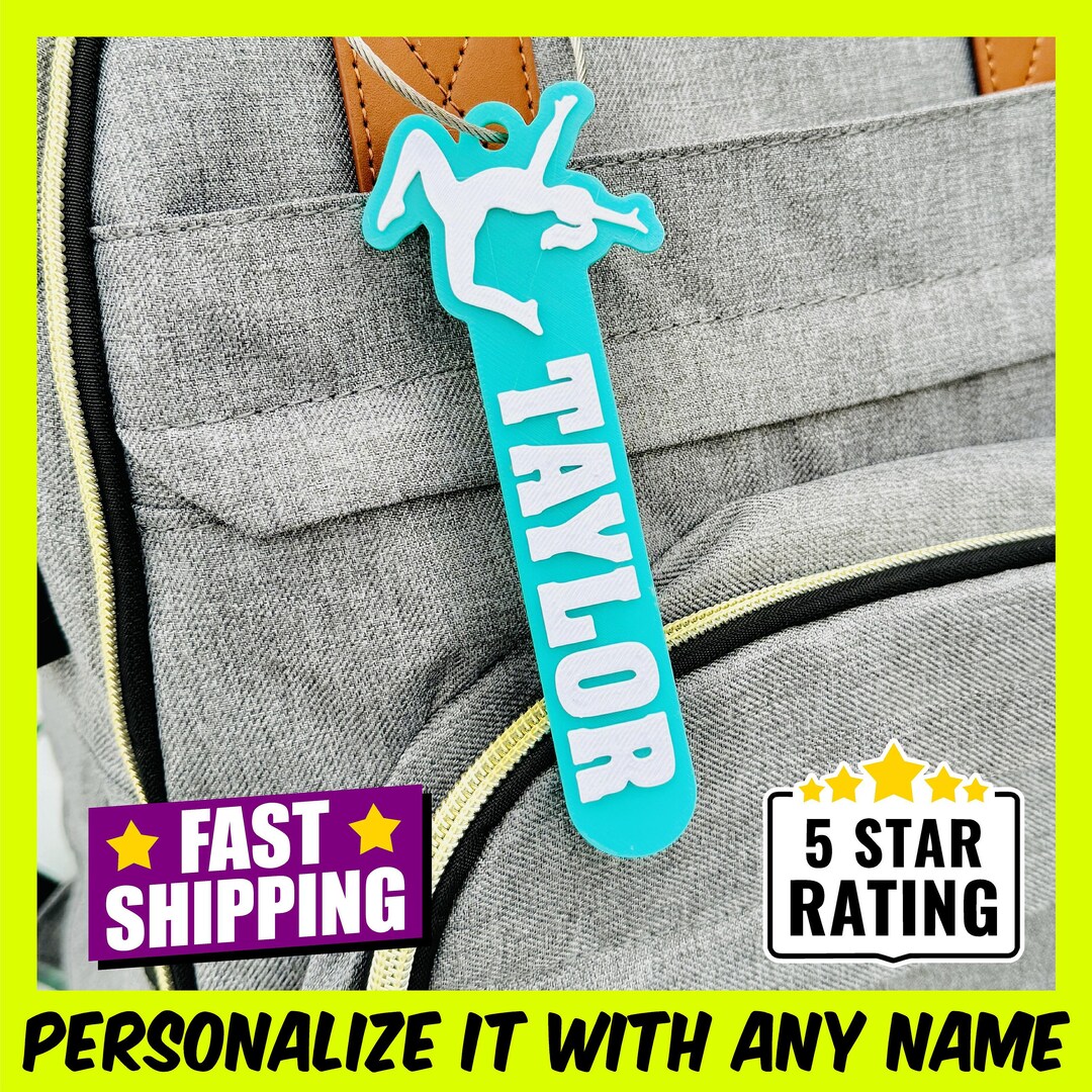 Personalized Dance Name Tag, Custom Dance Bag Tag, Dance Keyring ...