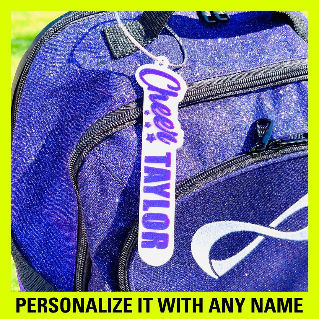 Personalized Cheer Keychain, Custom Bag Cheer Tag, Custom Name Keyring ...