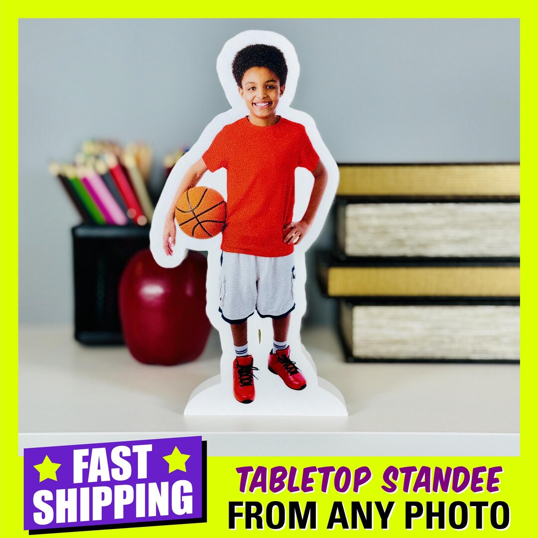 Custom Basketball Photo Tabletop Standee, Personalized Basketball ...