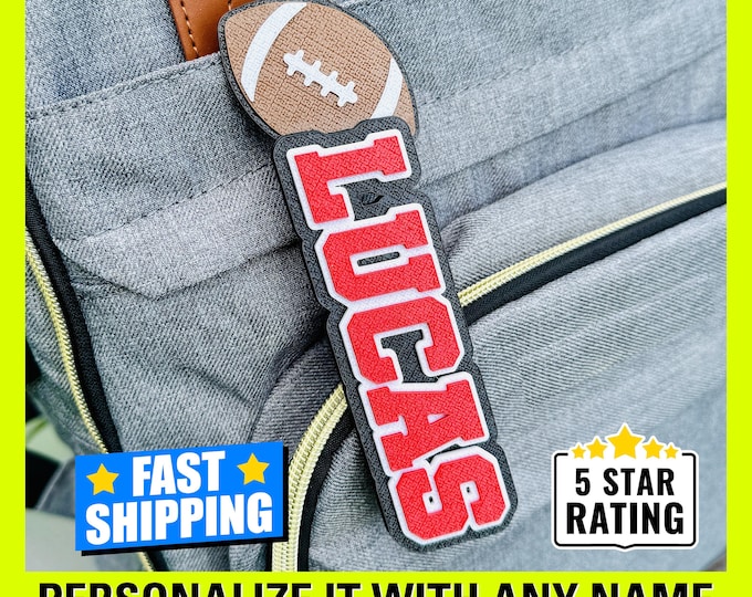 Football Keychain, Football Team, Football Team Bag Tag, Football Bag ...