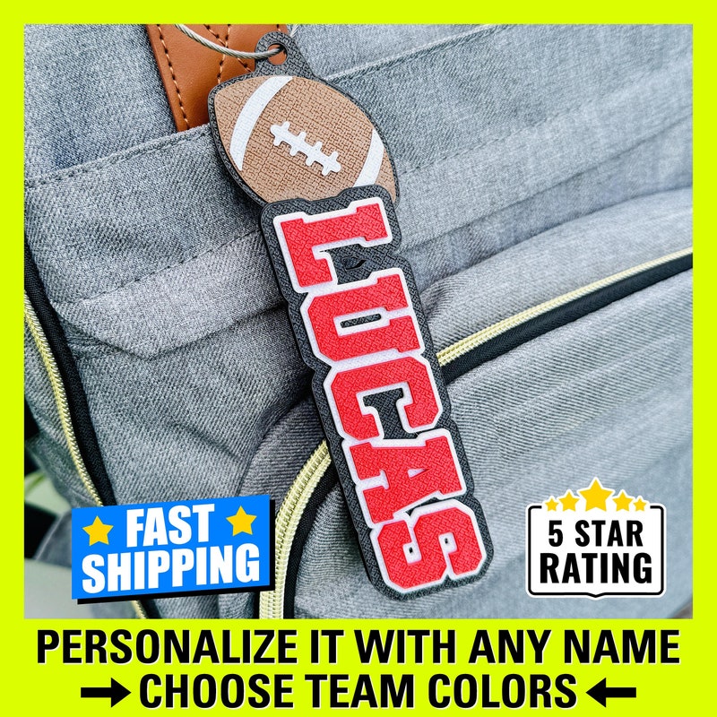 Football Keychain - Etsy