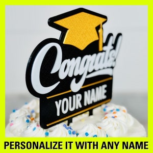 Personalized Graduation Cake Topper, Custom Graduation Cake Decor ...