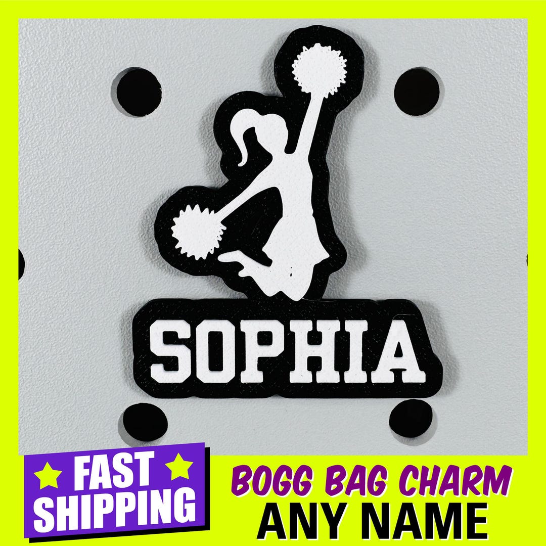 Personalized Bogg Bag Cheer Tags, Cheer Bogg Bag Charms, Bogg Bag Cheer ...