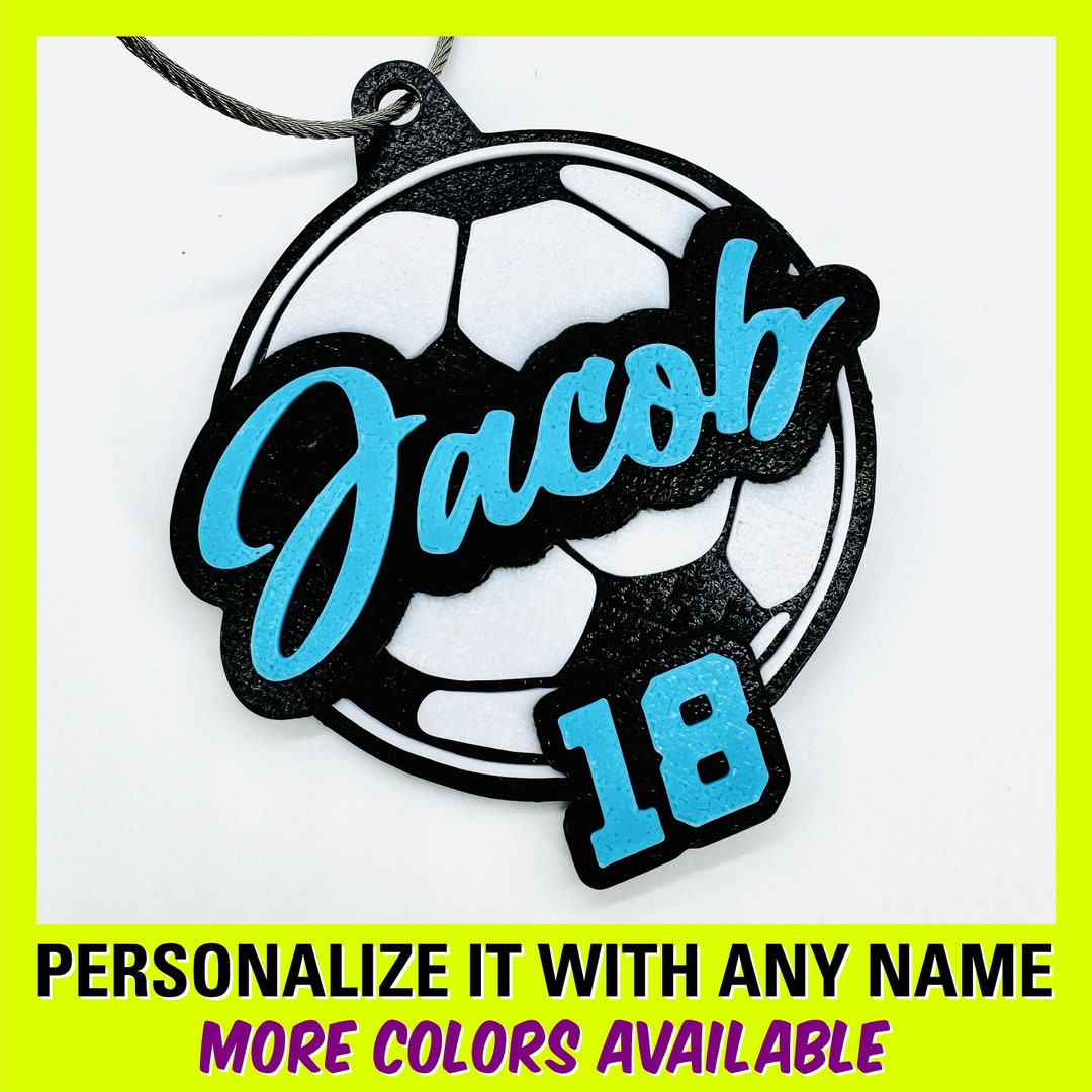 Personalized Soccer Bag Tag, Soccer Team Gift, Custom Soccer Player ...