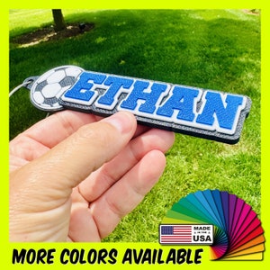 Personalized Soccer Bag Tag, Soccer Name Tag, Soccer Backpack Name ...