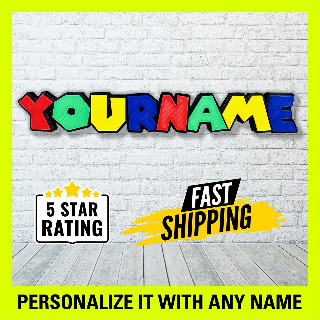 Personalized Game Nameplate, Custom Gamer Desk Name, Gamer Gift, Custom ...