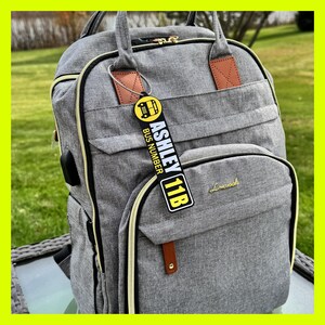 Bus Rider Back Pack Tag, 1st Grade, 2nd Grade, 3rd Grade School Bus ...