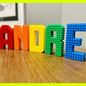 Custom LARGE Brick Style Name Plate, Boy Gift, Desk Nursery, Kid's Room ...