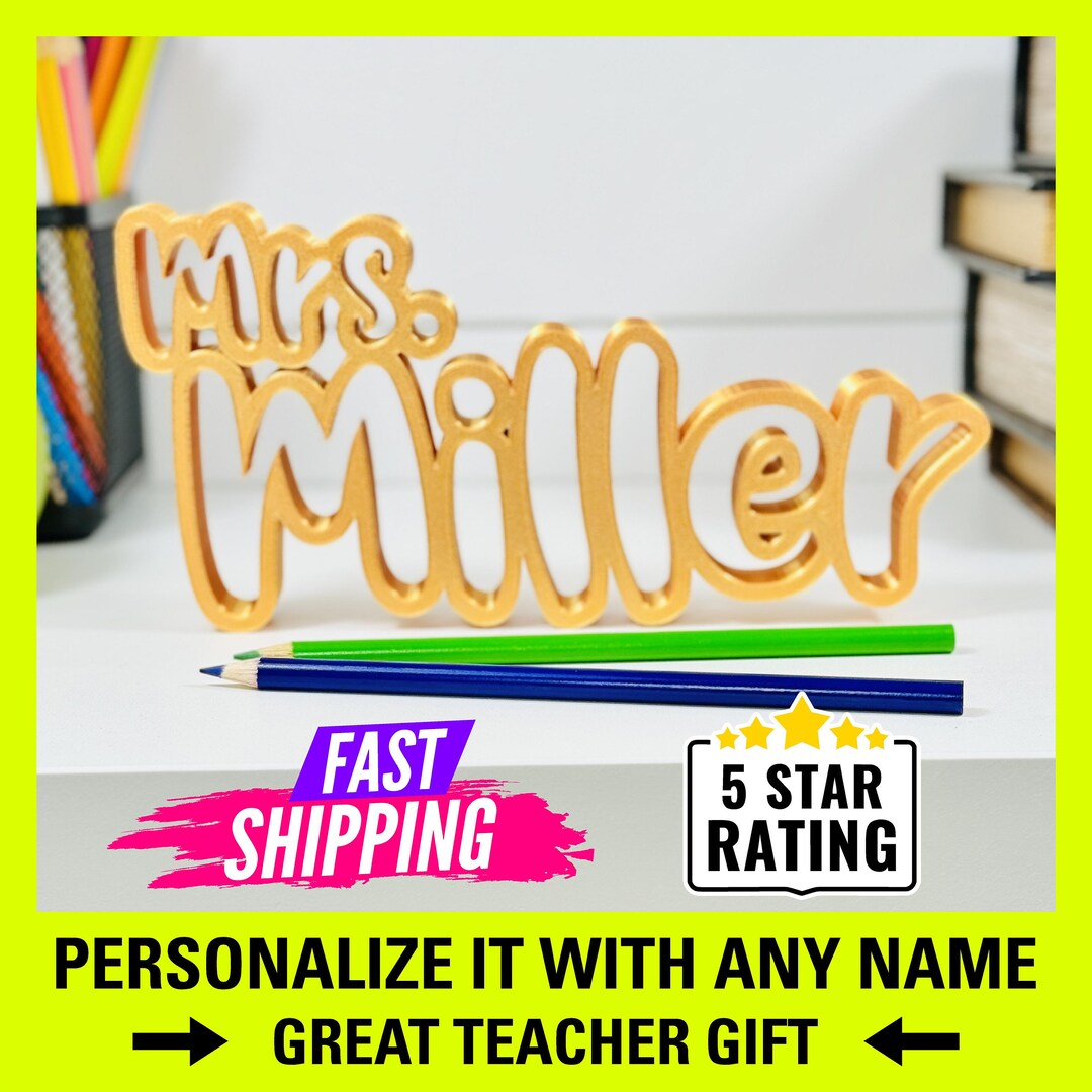 Teacher Nameplate, Teacher Appreciation, Classroom Decor, End of School ...