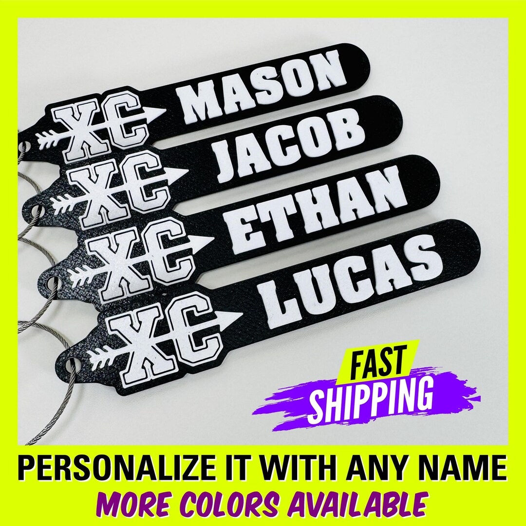 Personalized Cross Country Bag Tag, Cross Country Back Pack Tag, XC ...