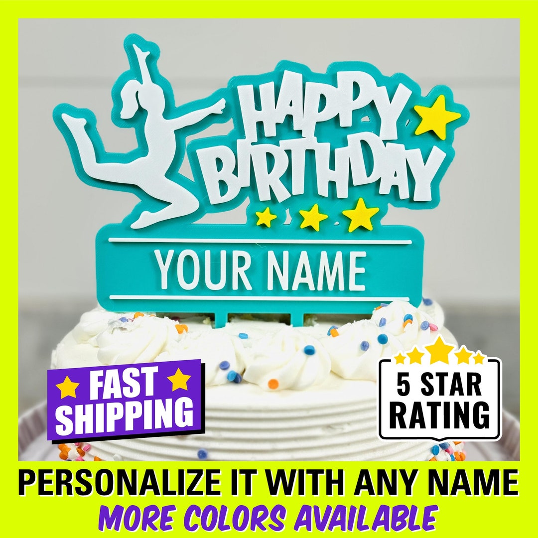Personalized Dance Birthday Cake Topper, Dance Birthday Party Decor ...