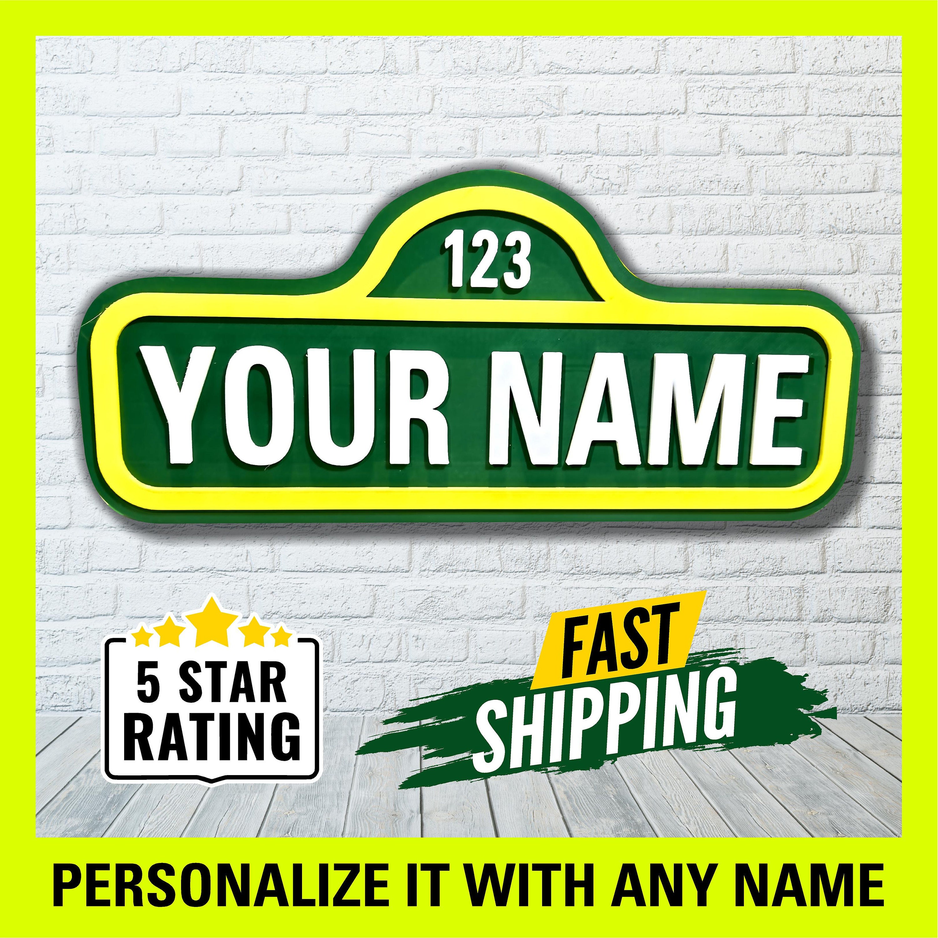Personalized Sesame Street Sign Template
