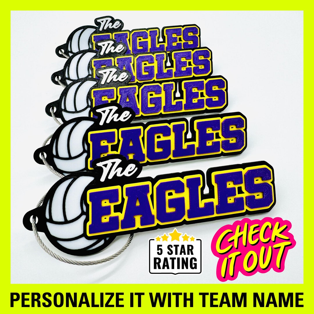 Personalized Volleyball Team Bag Tag, Volleyball Team Name Tag ...