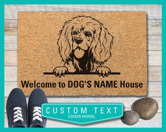 Cocker Spaniel Door Mat - Etsy