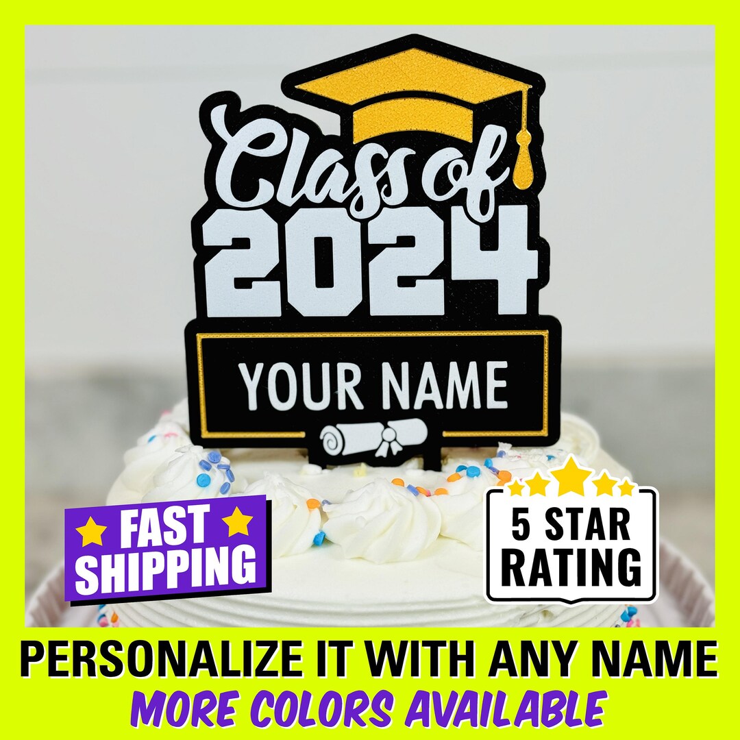 Personalized Graduation Cake Topper, Graduation Cake Decor ...