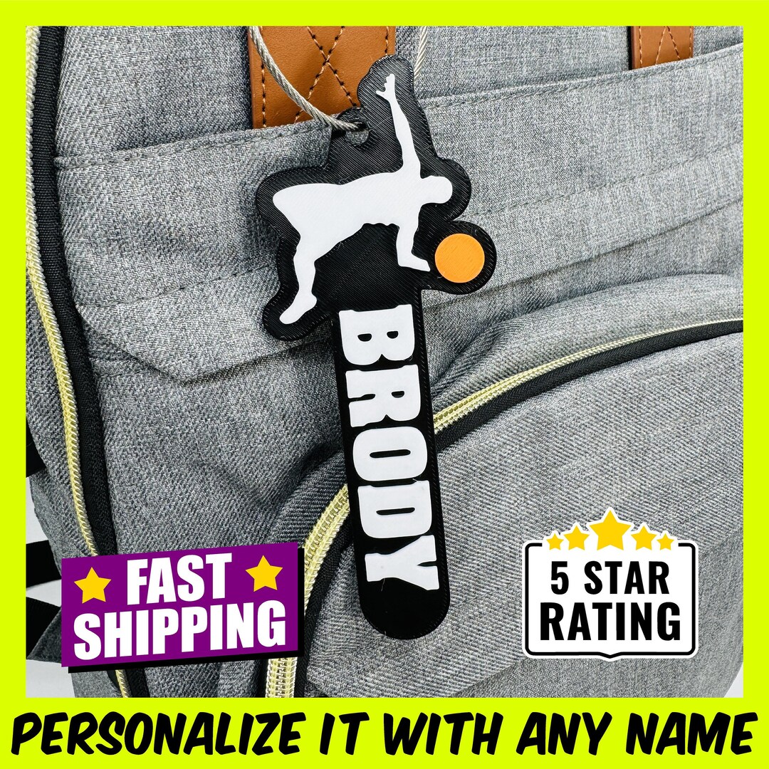 Personalized Basketball Name Tag, Custom Basketball Keychain ...