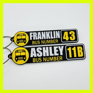 Bus Rider Back Pack Tag, 1st Grade, 2nd Grade, 3rd Grade School Bus ...