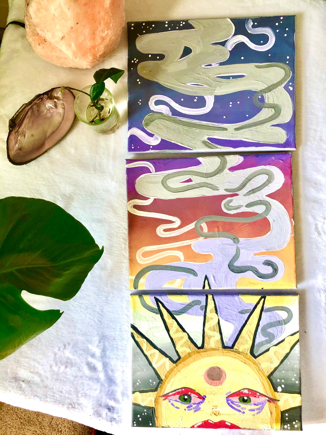 Three Piece Canvas Painting 3 - Etsy