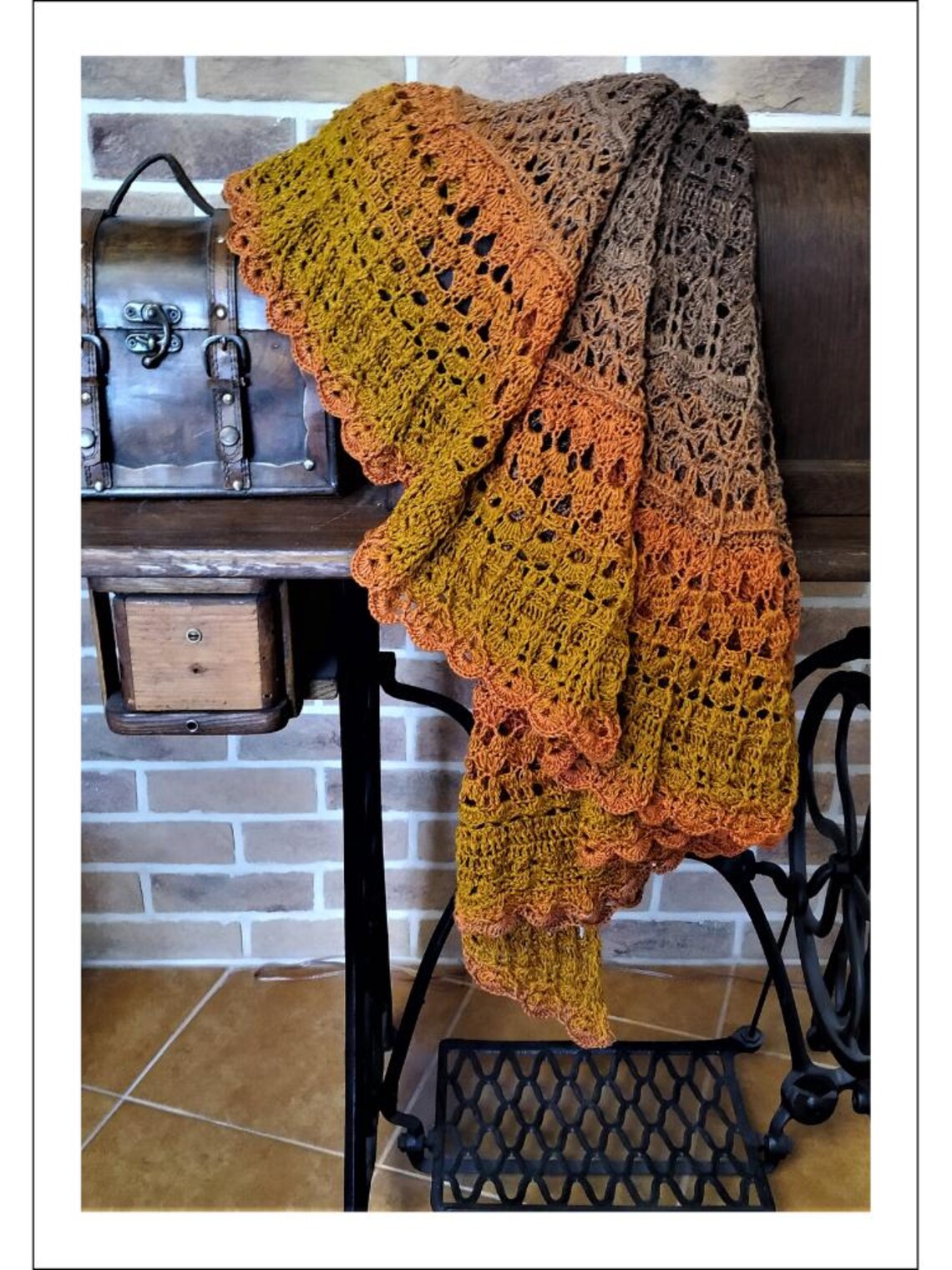 Crochet Pattern Sunset Shawl - Etsy
