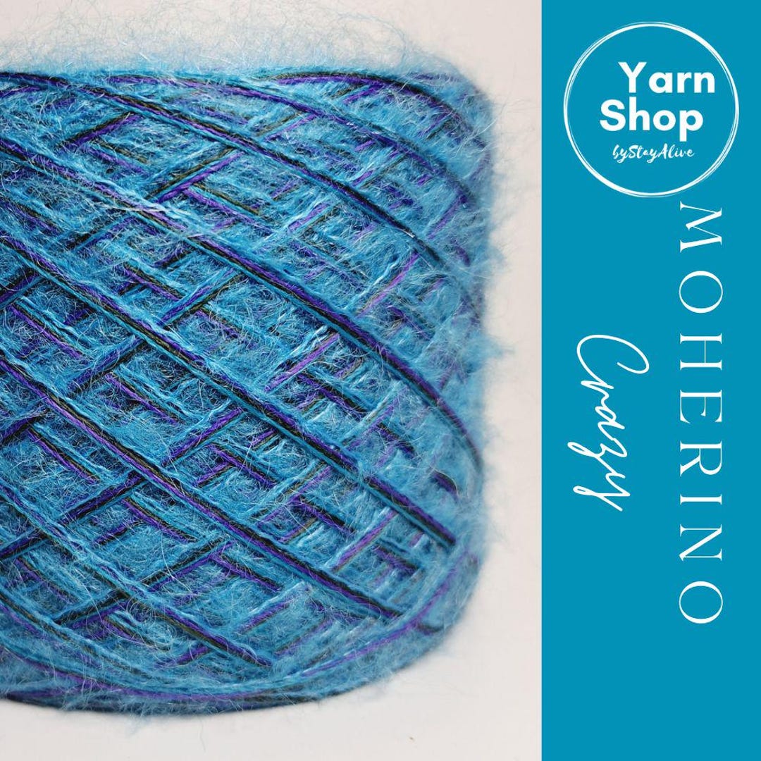 Fancy Fluffy MHC019 Moherino Crazy Yarn Cake Extrafine Superwash Merino ...