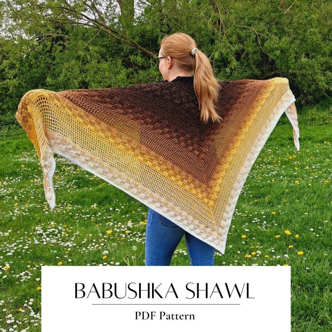 PDF Pattern/wzór Babushka Shawl/chusta Crochet/szydełko - Etsy