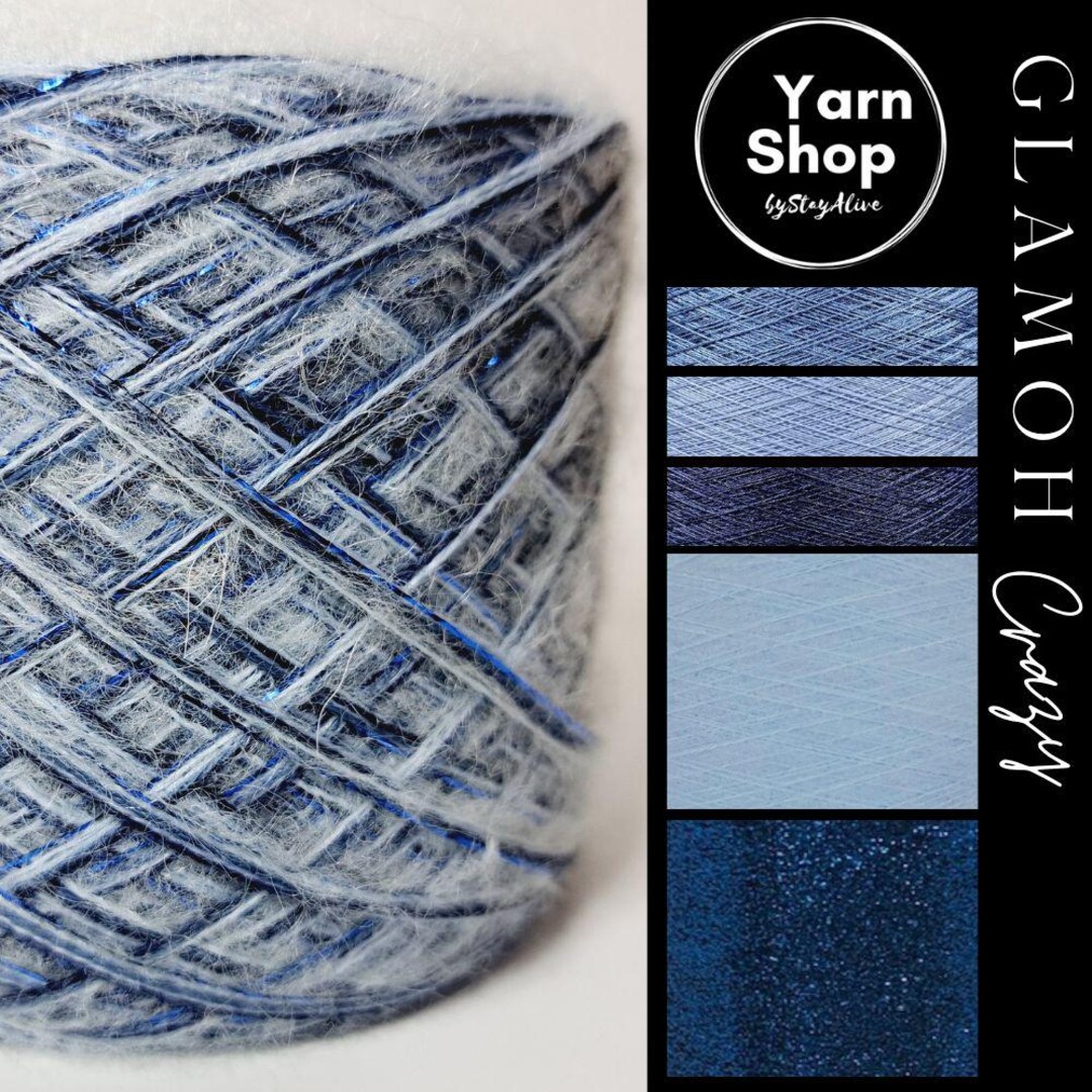 Fancy Fluffy GMC016 Glamoh Crazy Yarn Cake Extrafine Superwash Merino ...