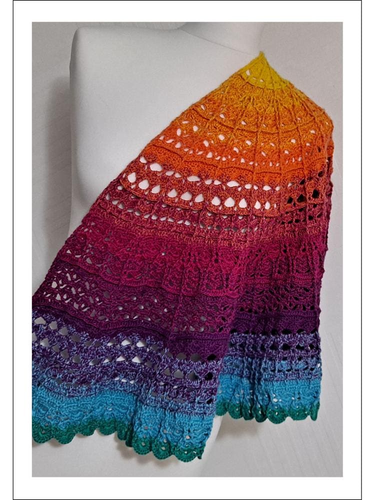 Crochet Pattern Sunset Shawl - Etsy