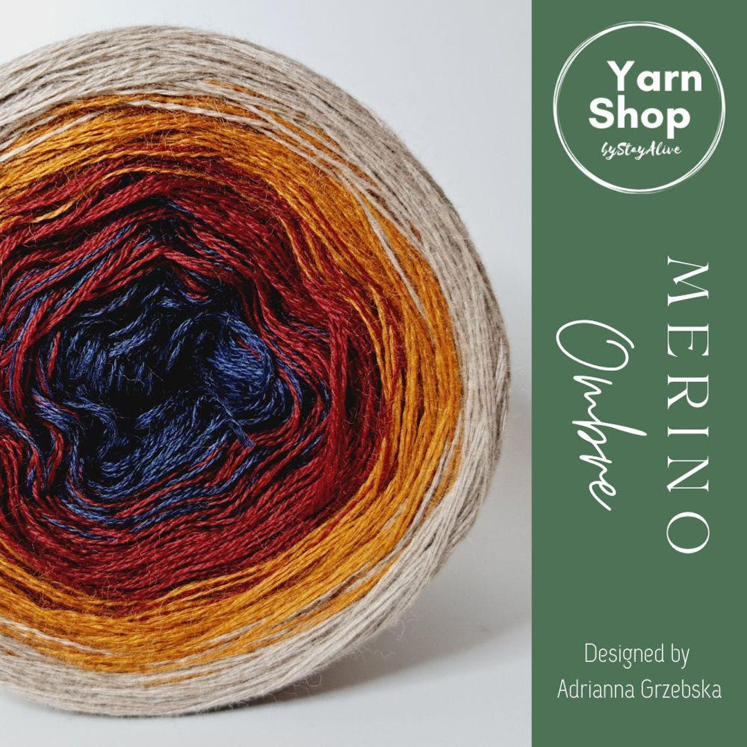 Gradient MO051 Ombre Yarn Cake Pure Merino Extrafine Superwash MO-67-1 ...