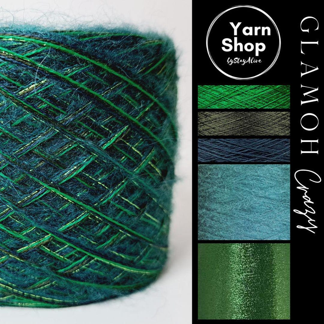 Fancy Fluffy GMC019 Glamoh Crazy Yarn Cake Extrafine Superwash Merino ...