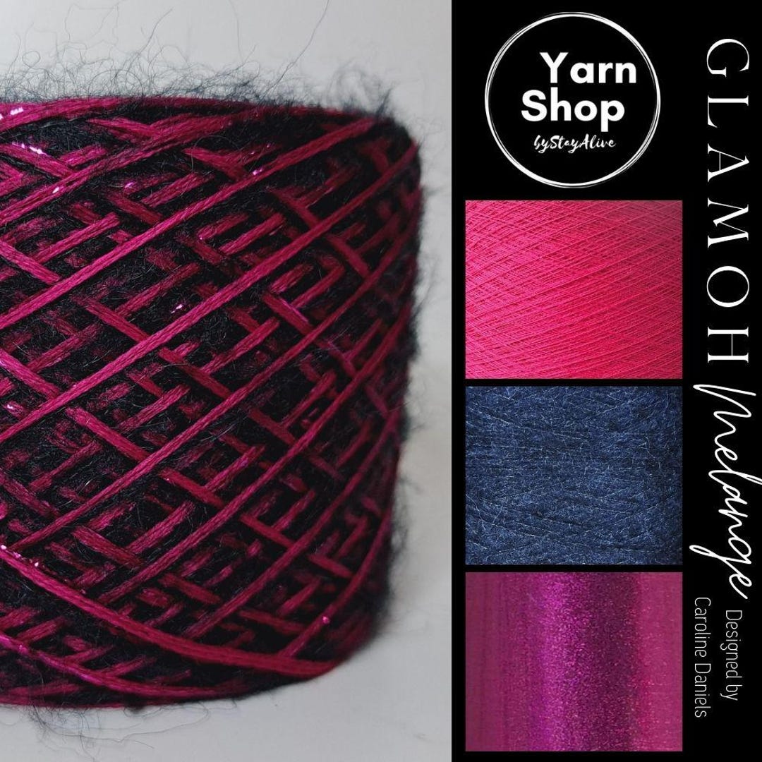Fancy Fluffy GMM007 Glamoh Melange Yarn Cake Extrafine Superwash Merino ...