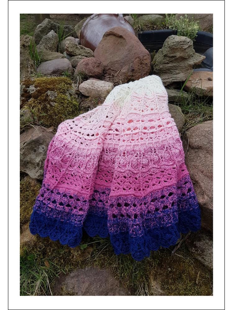 Crochet Pattern Sunset Shawl - Etsy