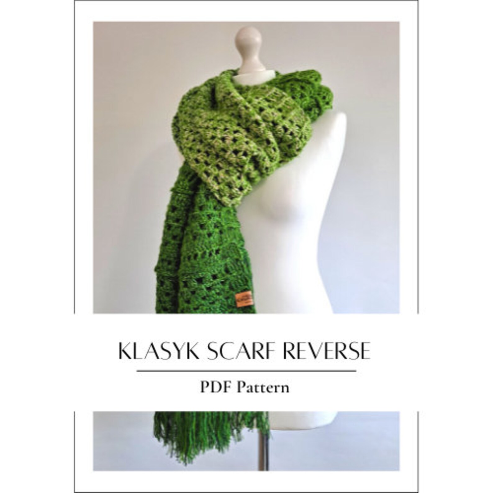 PDF Pattern/wzór KLASYK Reverse Shawl/scarf/szal | Etsy