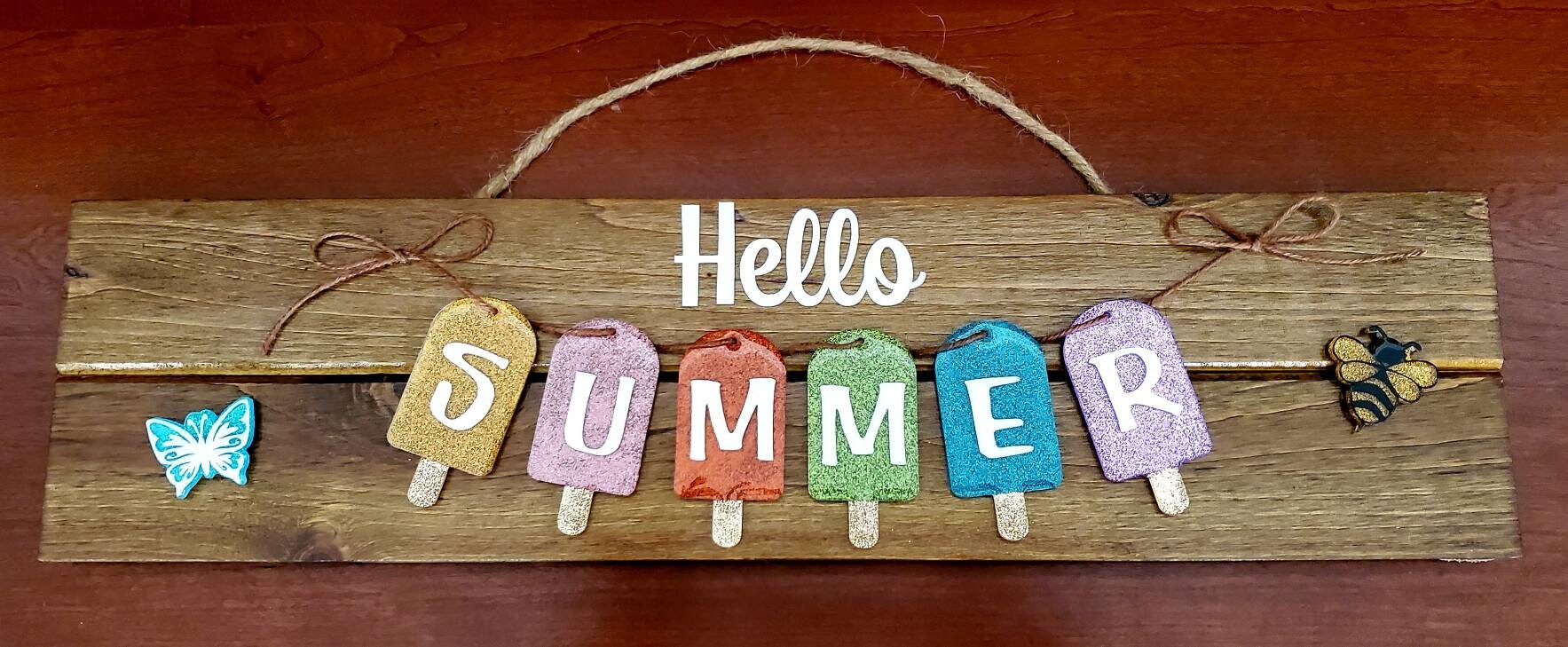 Summer Sign Custom Wood Hello Summer Sign Handmade Hello - Etsy.de