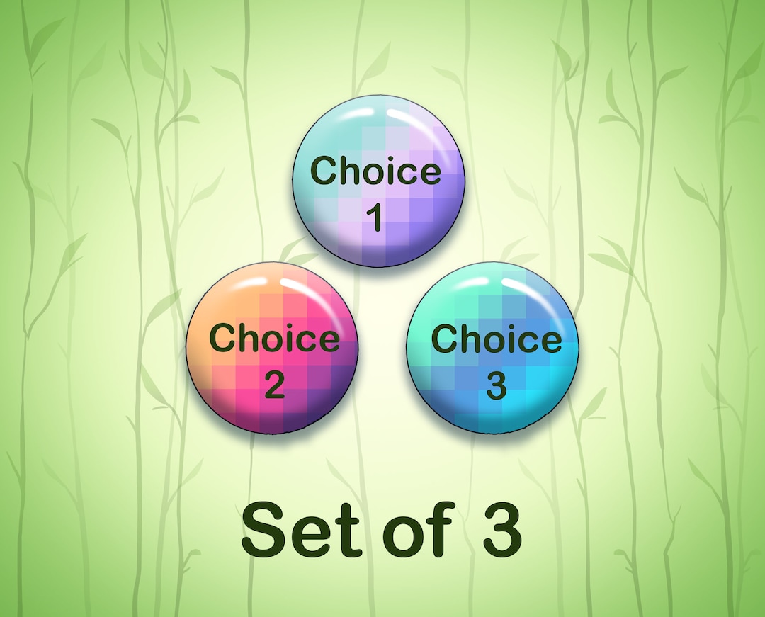 Custom Selection Solo Circle Pin Buttons - Etsy