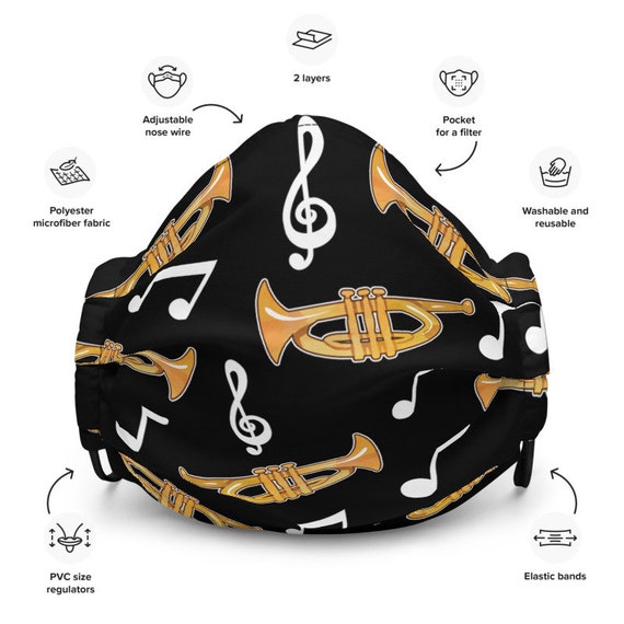 Trumpet Face Mask Trumpet Player Face Mask Trumpet Gift | Etsy