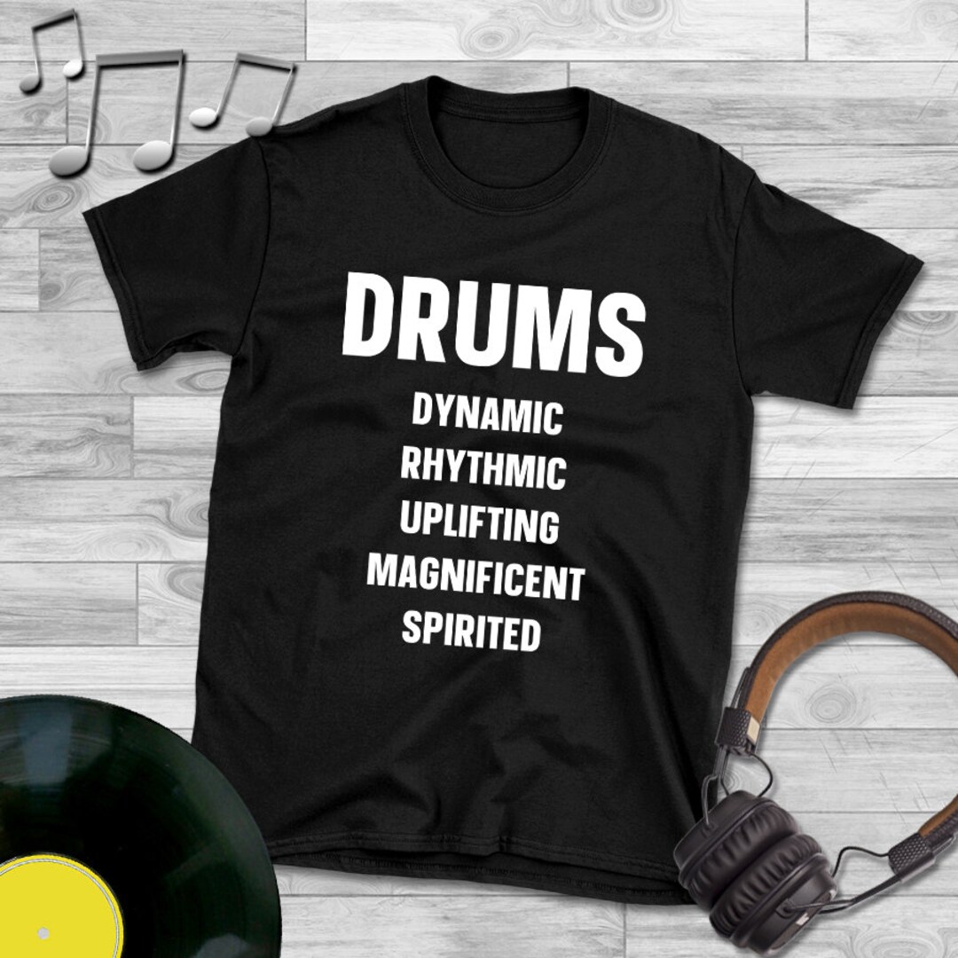 Drums Shirt, Drummer T-shirt, Drummer Gift, Drumming Shirt, Music Band ...