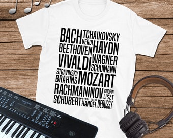 Classical Music Shirt Bach Beethoven Mozart Tchaikovsky - Etsy