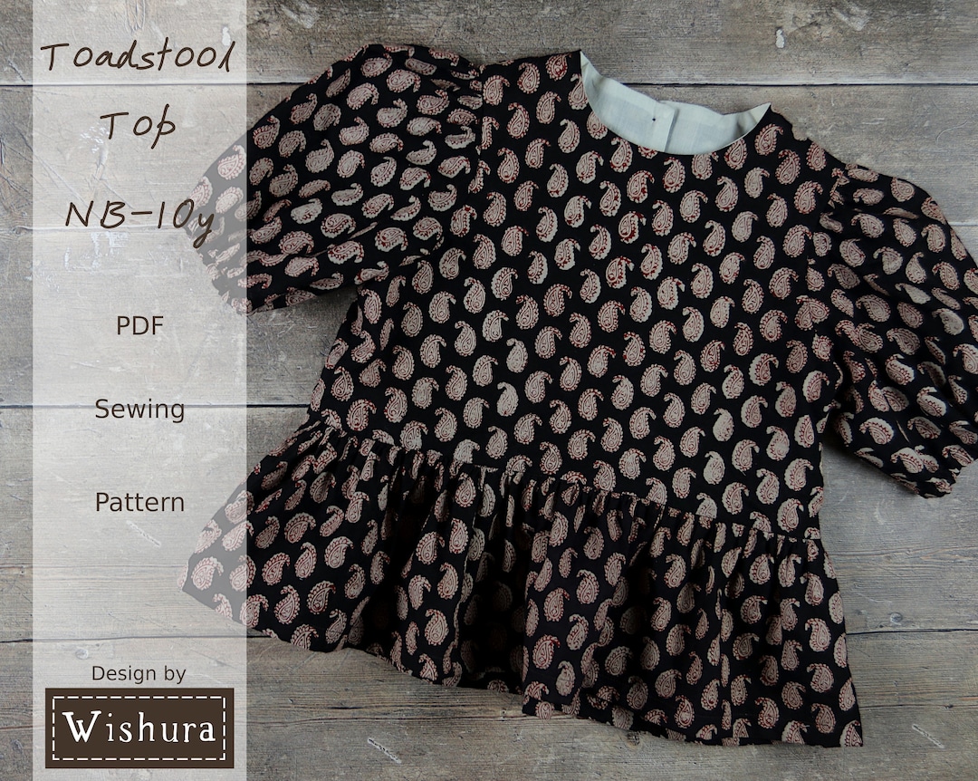 Girls Top Sewing Pattern Pdf With Step-by-step Tutorial Newborn - 10y ...